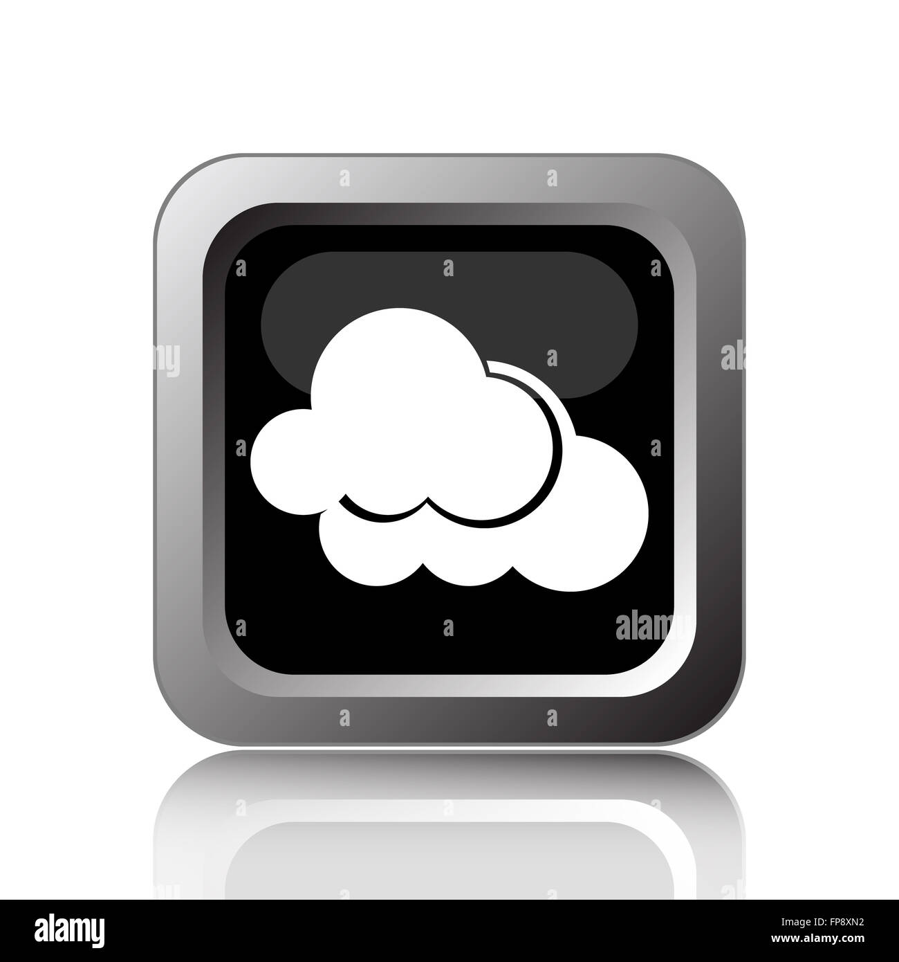 Clouds icon. Internet button on white background Stock Photo - Alamy