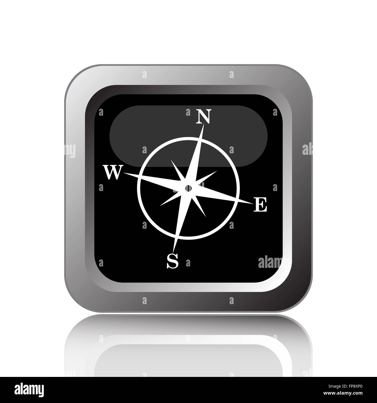 Compass icon. Internet button on white background Stock Photo - Alamy