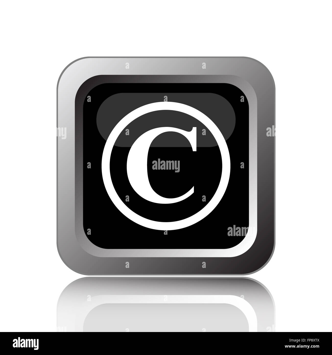 Copyright icon. Internet button on white background Stock Photo - Alamy