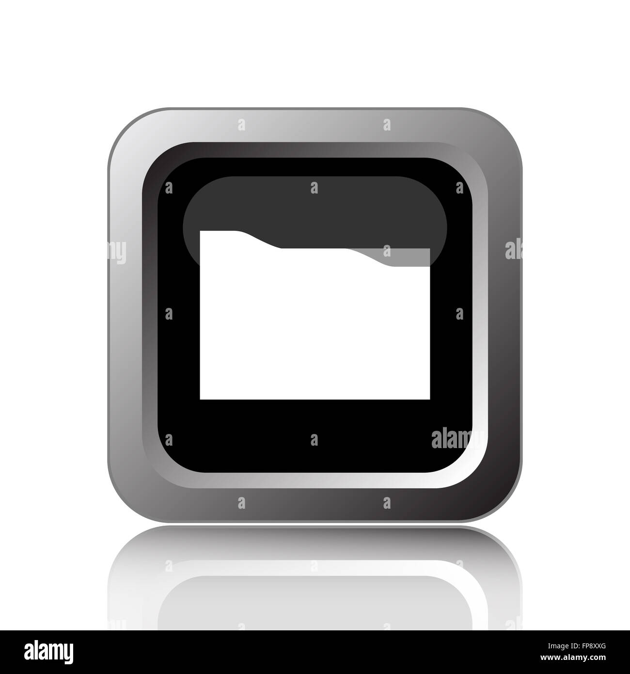 Folder icon. Internet button on white background Stock Photo - Alamy