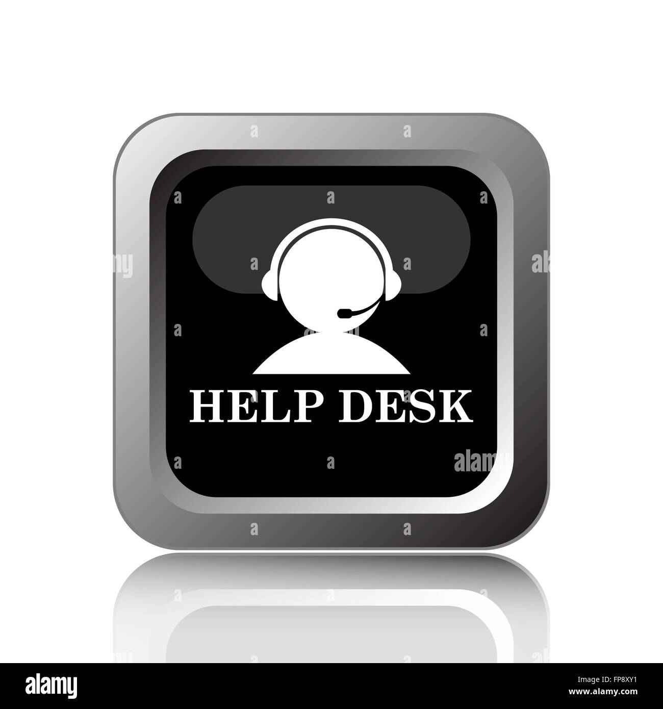 Helpdesk icon. Internet button on white background Stock Photo - Alamy