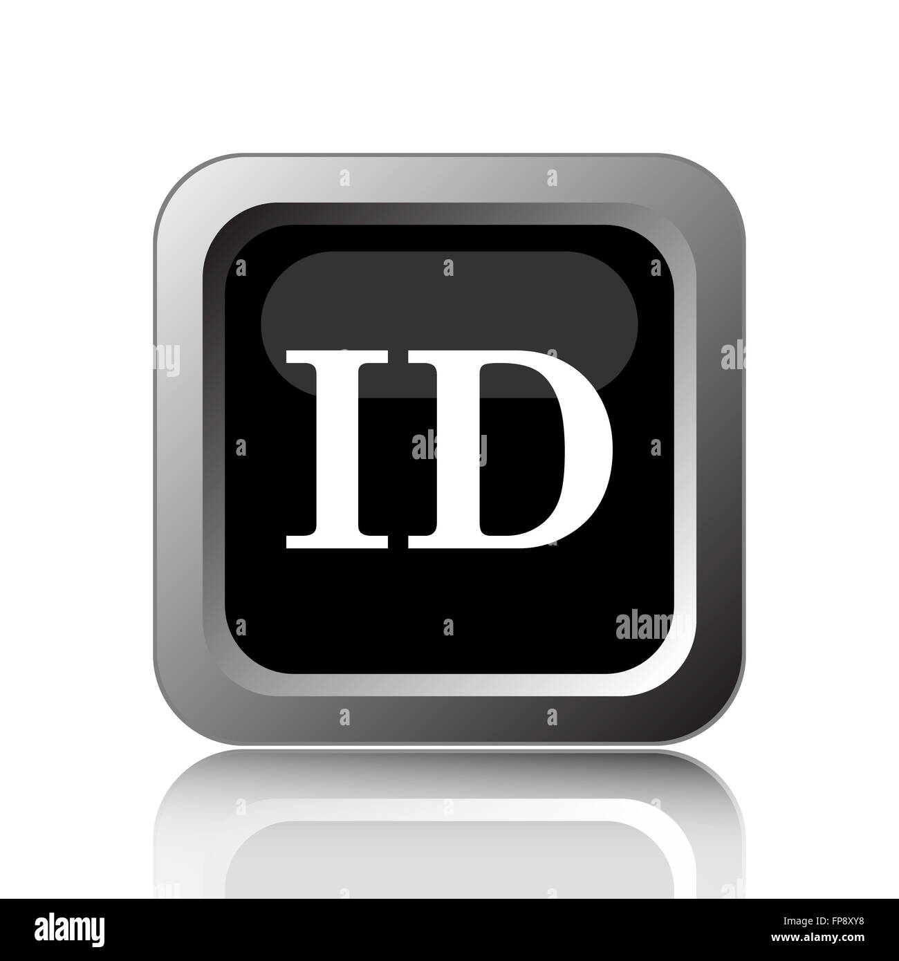 ID icon. Internet button on white background Stock Photo - Alamy