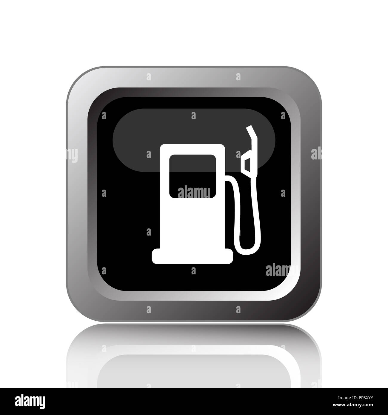Gas pump icon. Internet button on white background Stock Photo - Alamy