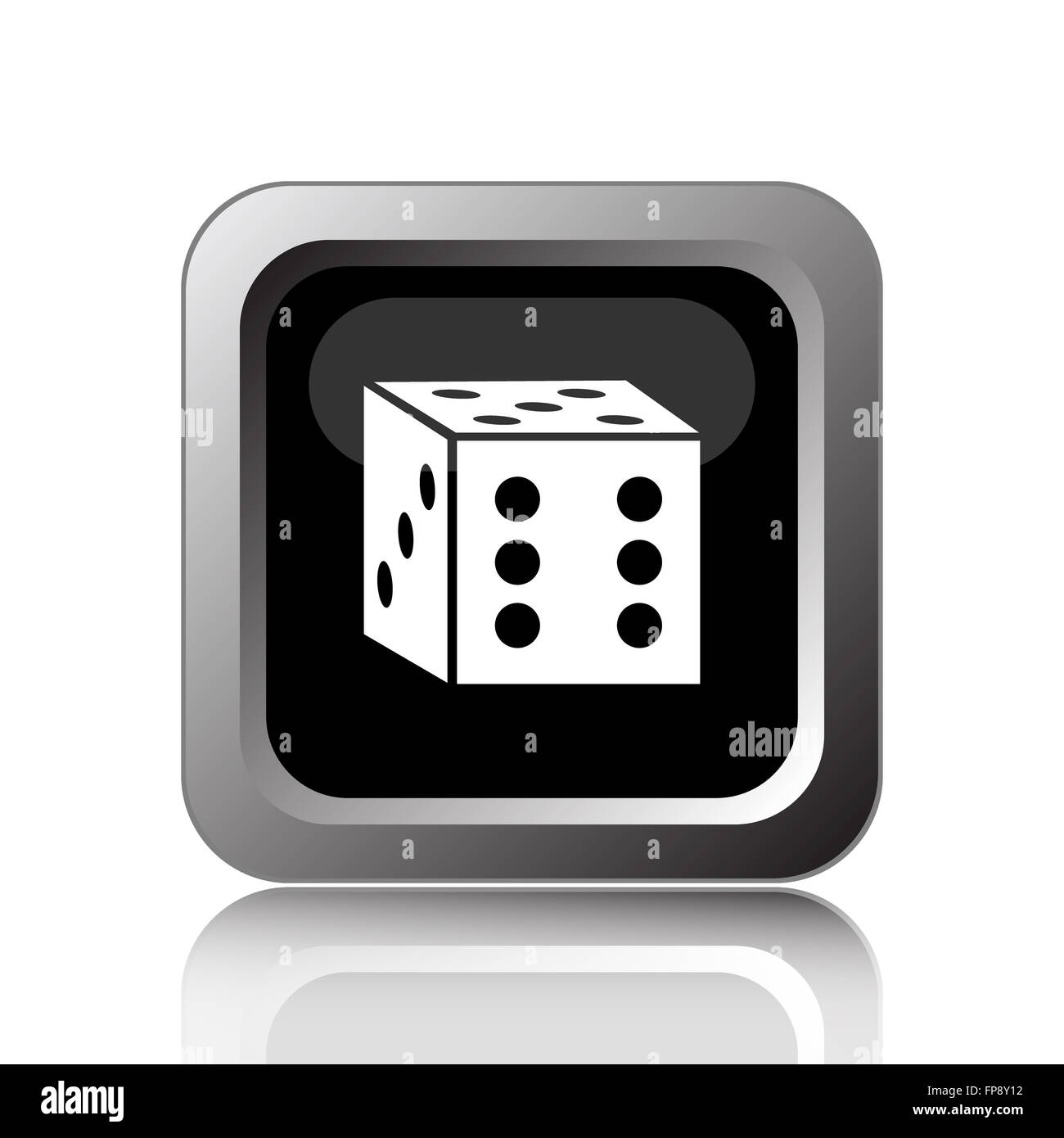 Dice icon. Internet button on white background Stock Photo - Alamy