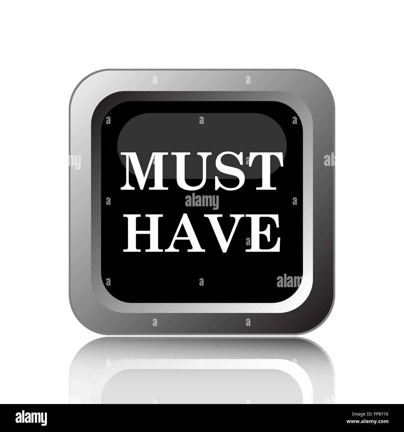 Must have icon. Internet button on white background Stock Photo - Alamy