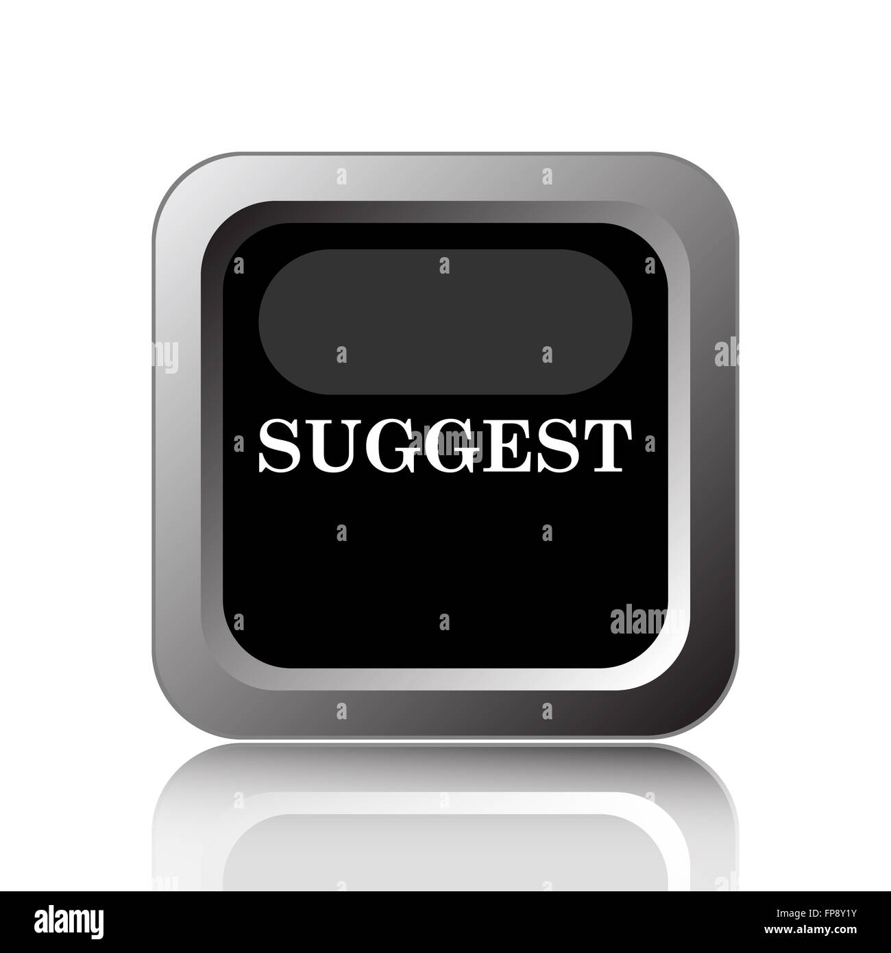 Suggest icon. Internet button on white background Stock Photo - Alamy