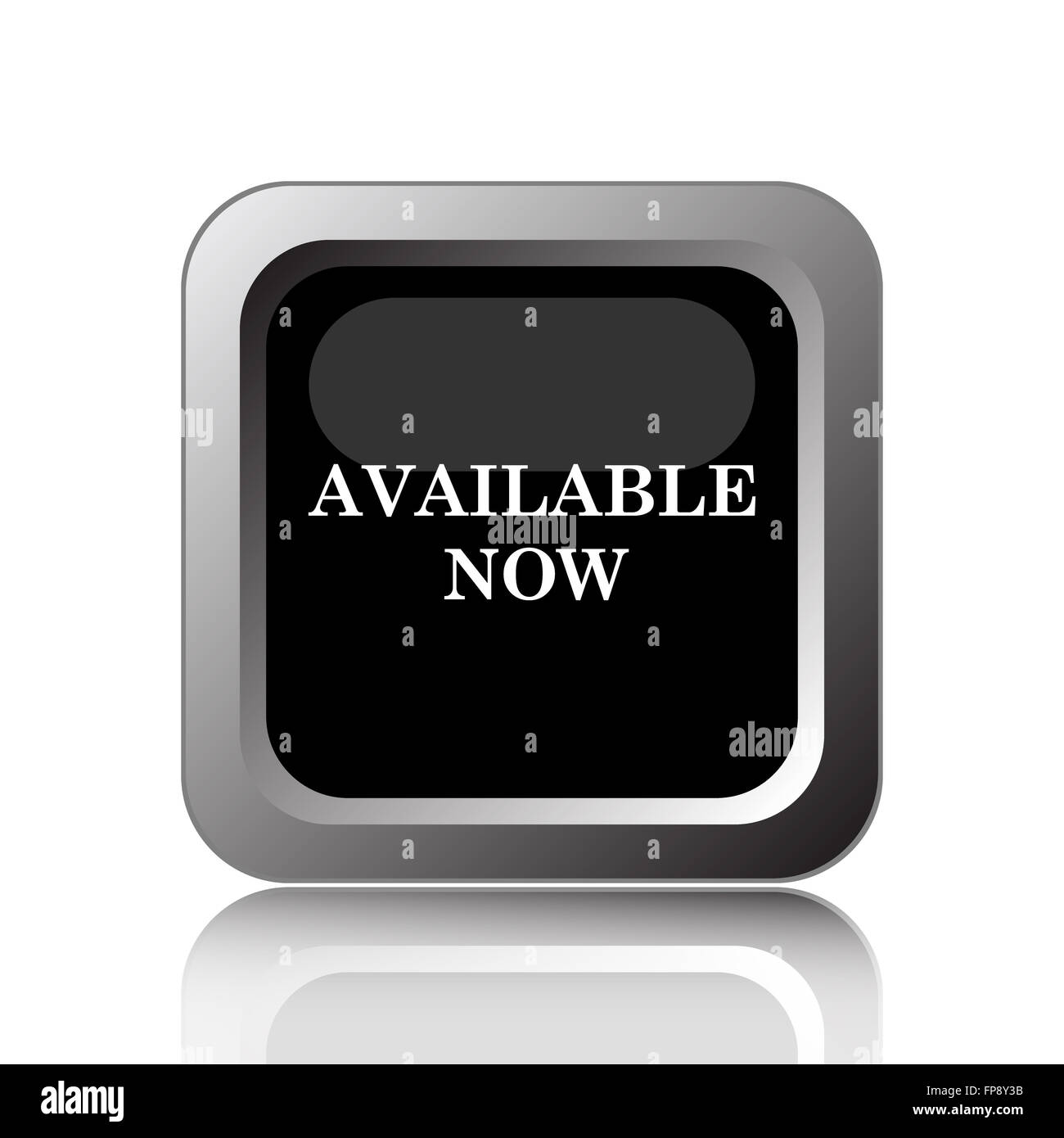 Available now icon. Internet button on white background Stock Photo - Alamy