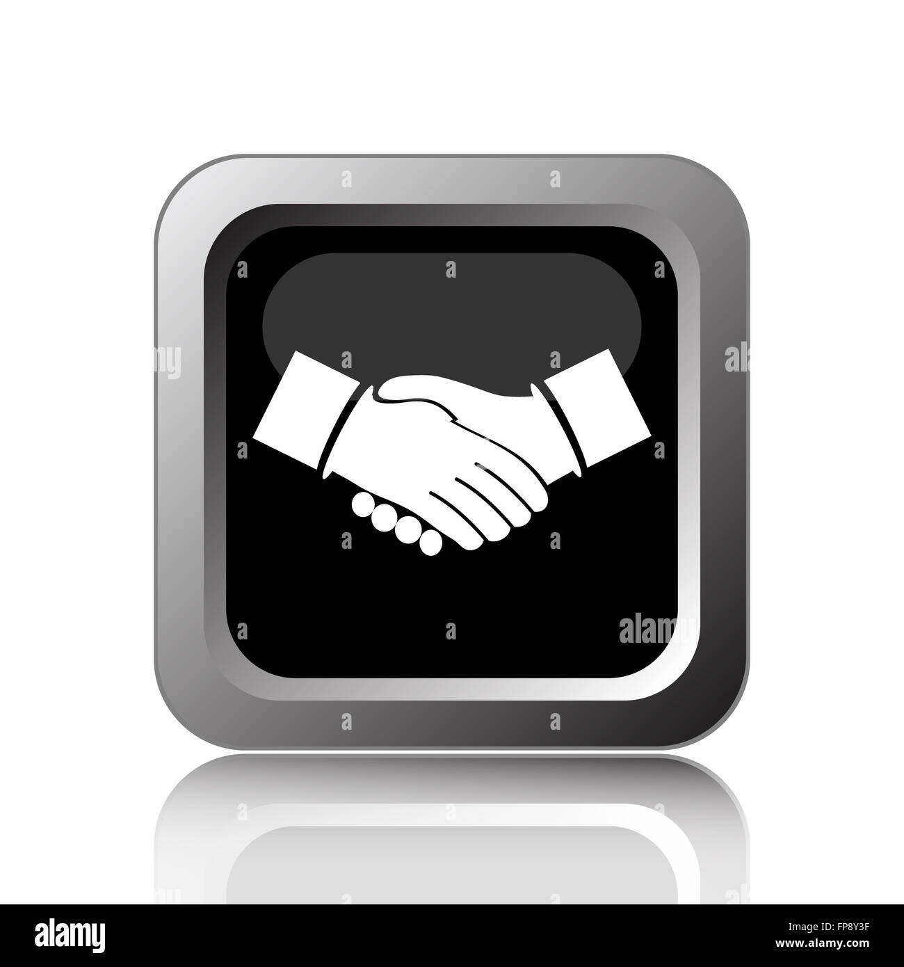Agreement icon. Internet button on white background Stock Photo - Alamy
