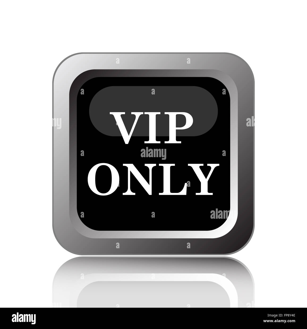 VIP only icon. Internet button on white background Stock Photo - Alamy