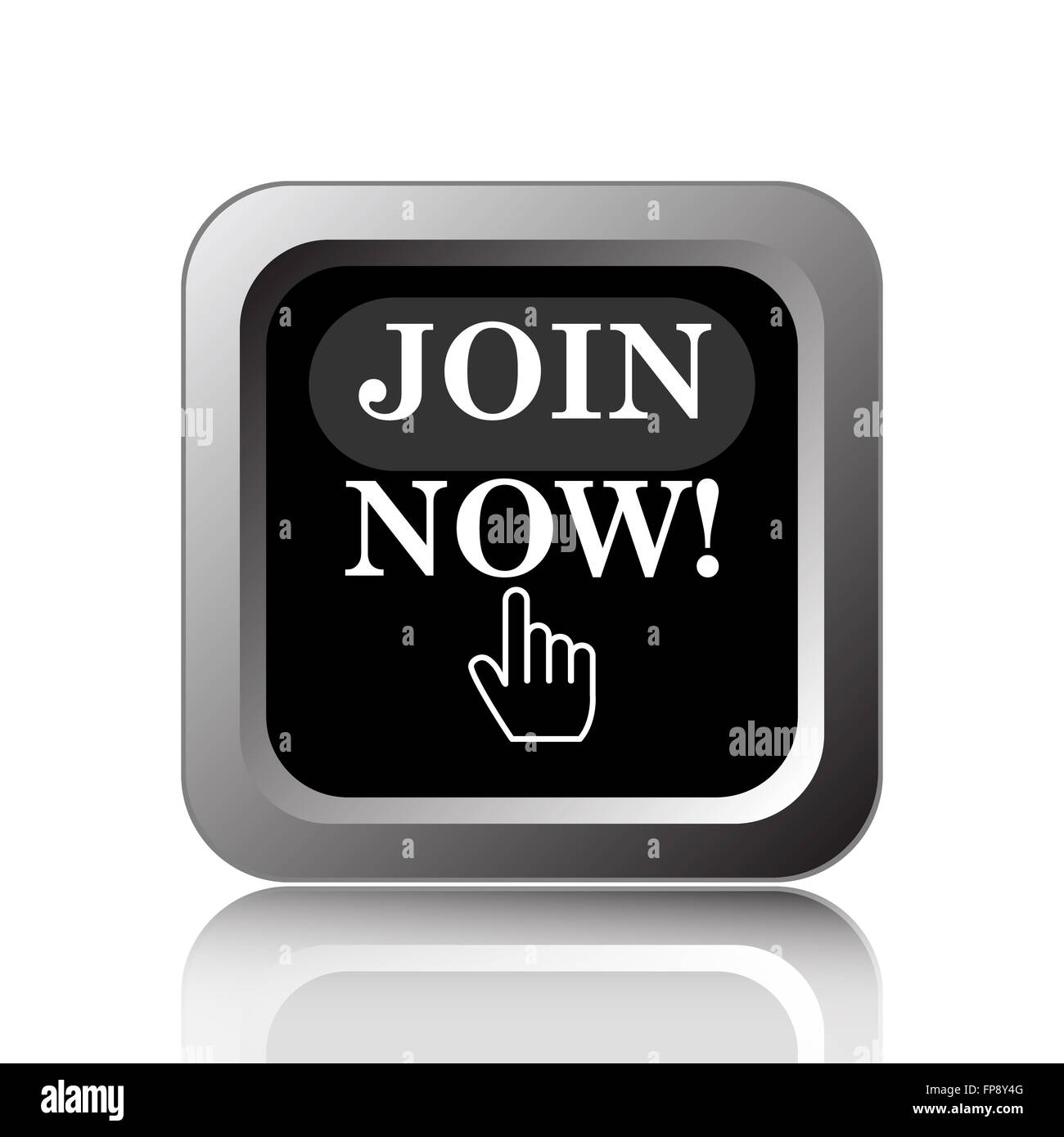 Join now icon. Internet button on white background Stock Photo - Alamy