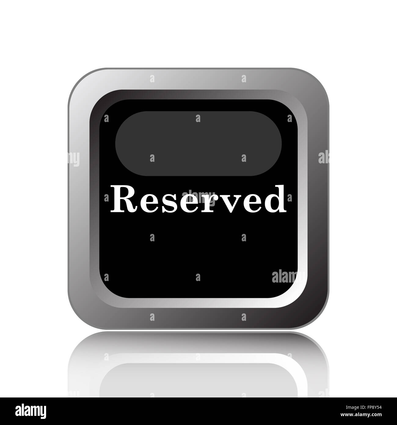 Reserved icon. Internet button on white background Stock Photo - Alamy