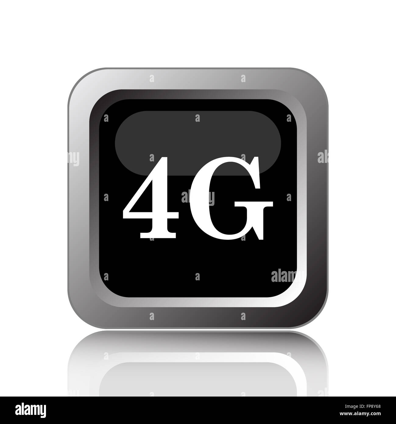 4G icon. Internet button on white background Stock Photo - Alamy