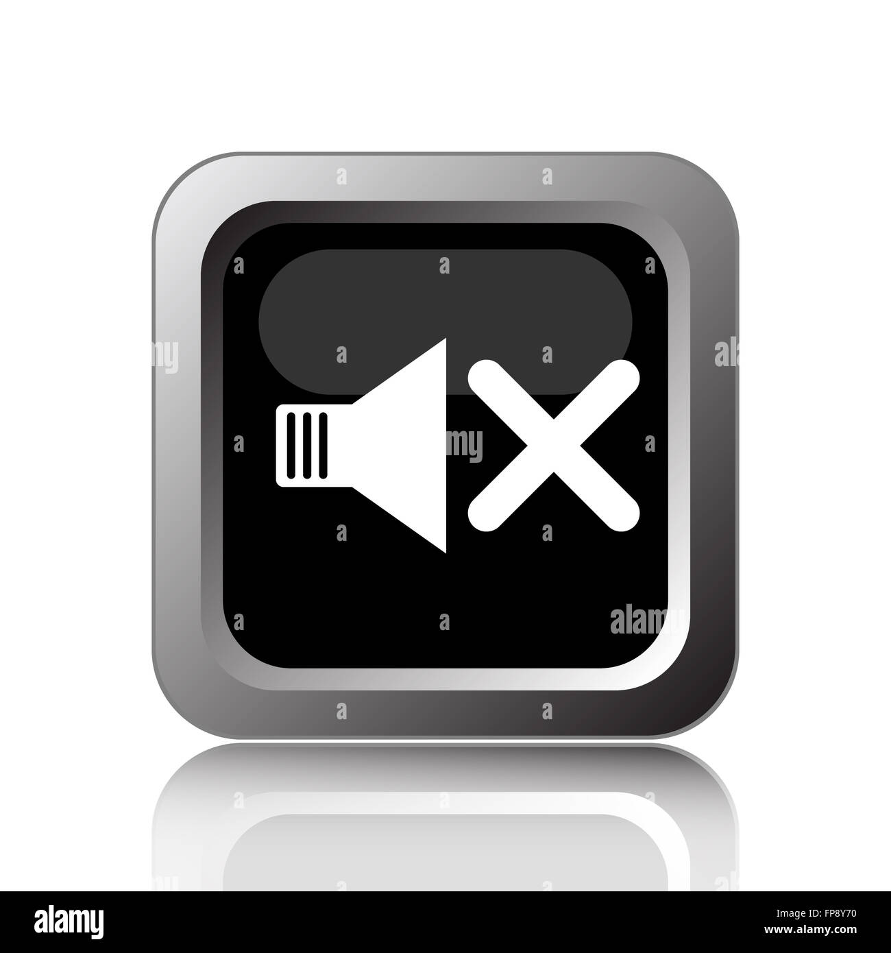 No sound icon. Internet button on white background Stock Photo - Alamy