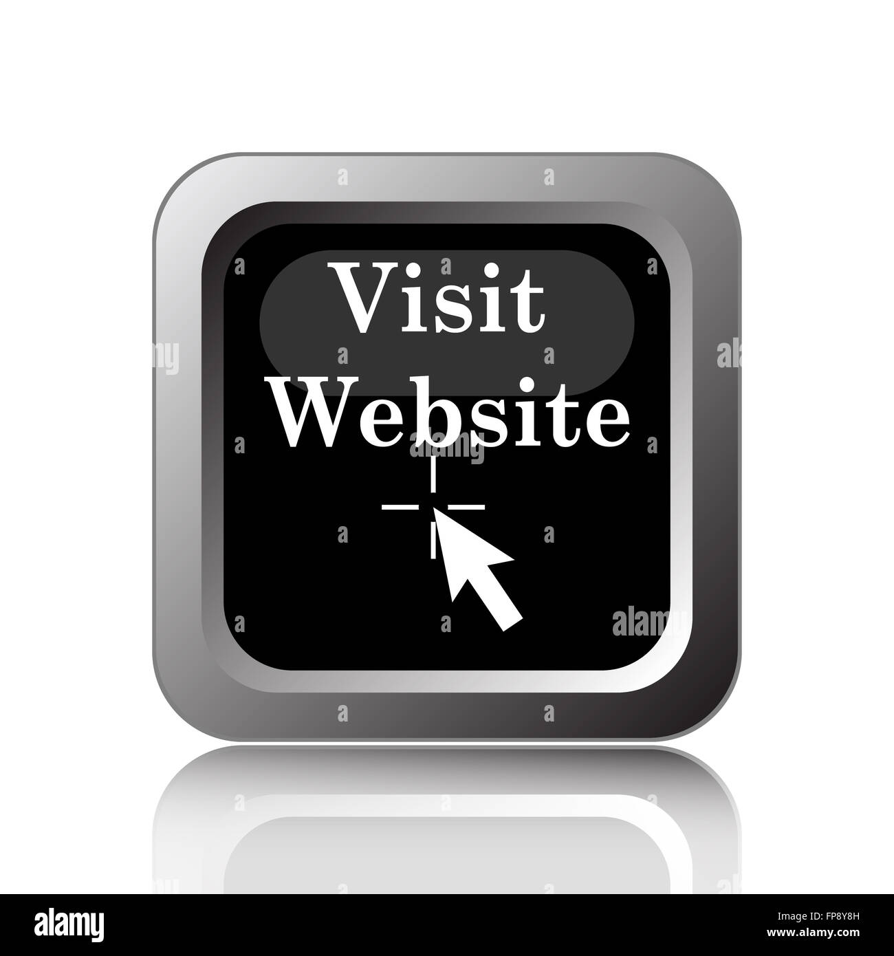 Visit website icon. Internet button on white background Stock Photo - Alamy