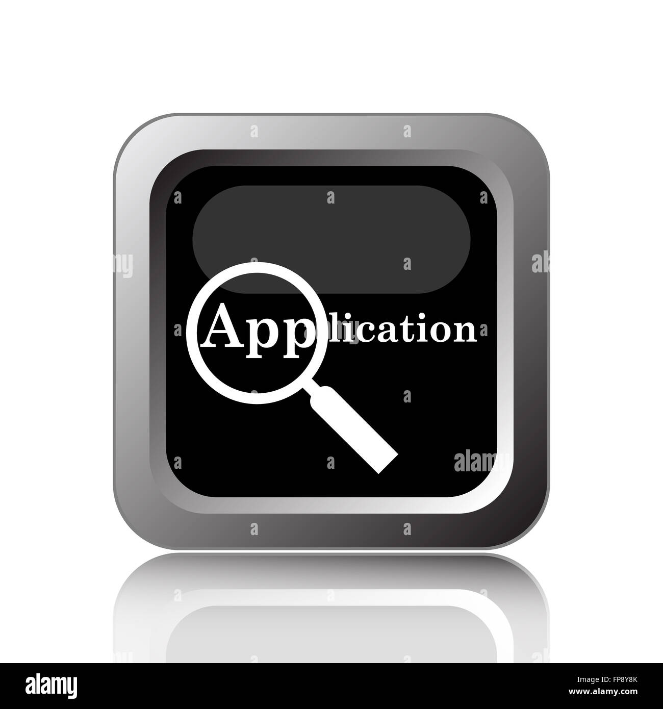 Application icon. Internet button on white background Stock Photo - Alamy
