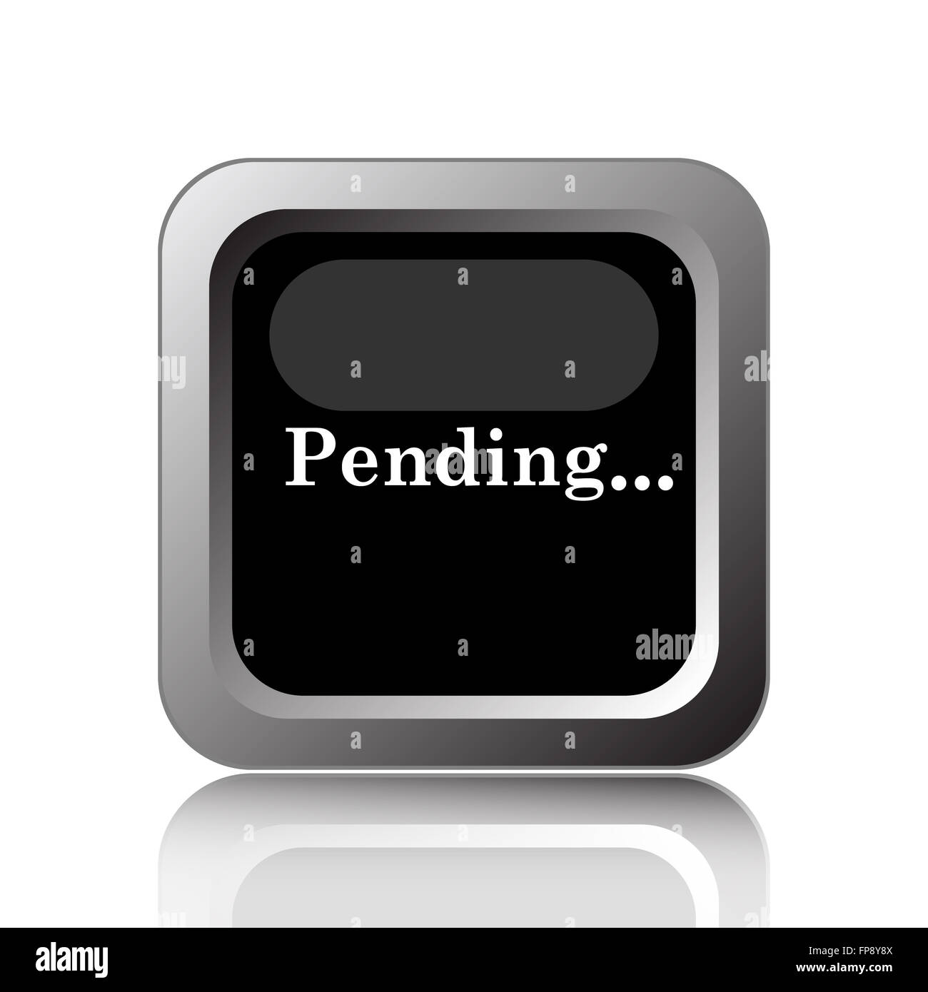 Pending icon. Internet button on white background Stock Photo - Alamy