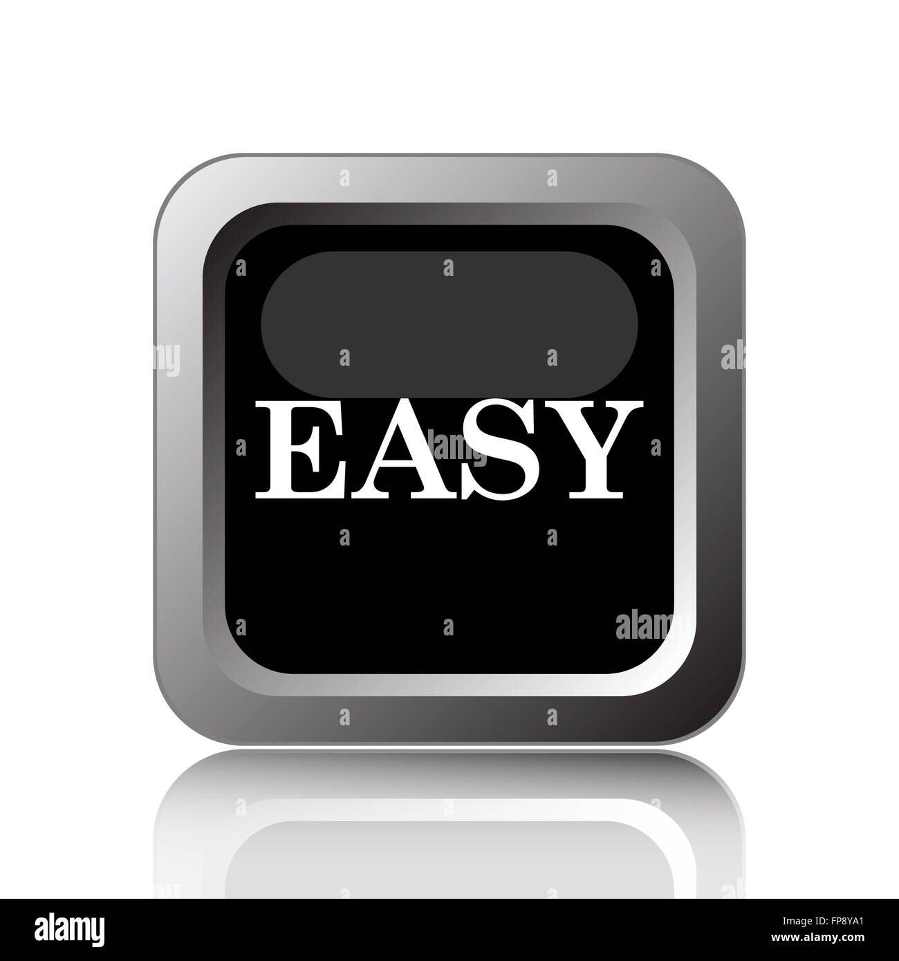 Easy icon. Internet button on white background Stock Photo - Alamy