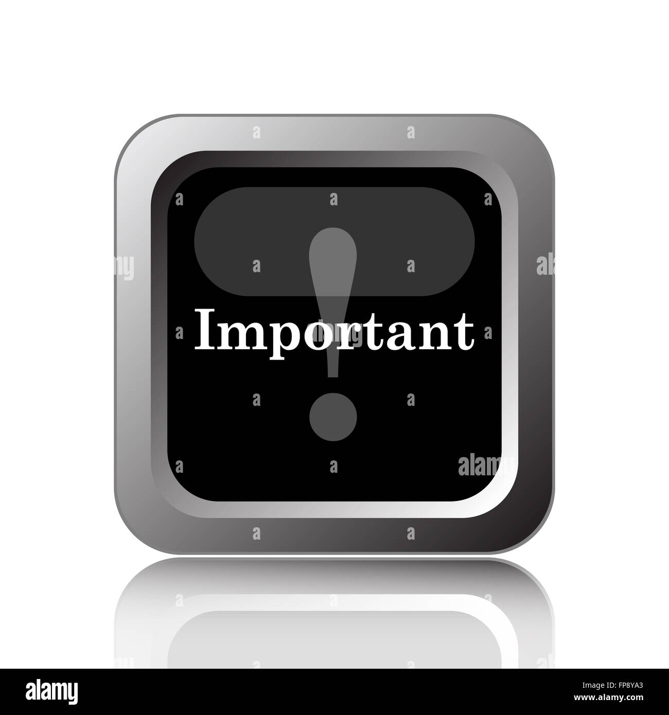 Important icon. Internet button on white background Stock Photo - Alamy