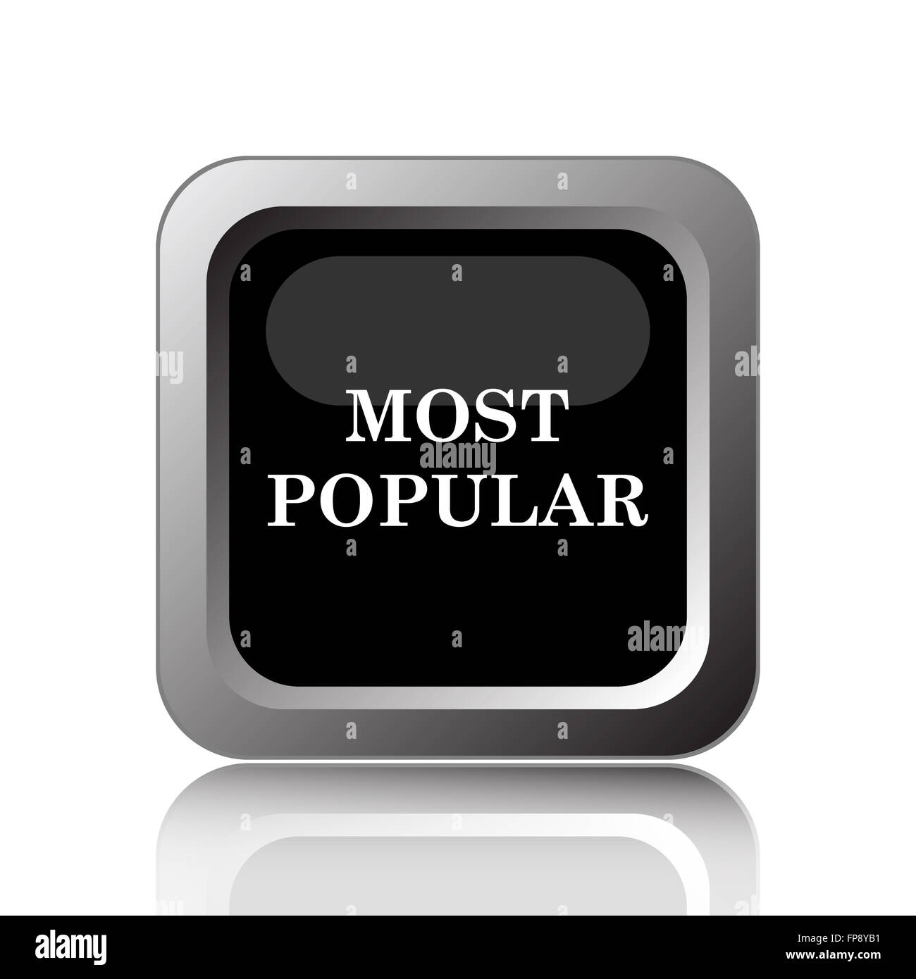 Most popular icon. Internet button on white background Stock Photo - Alamy