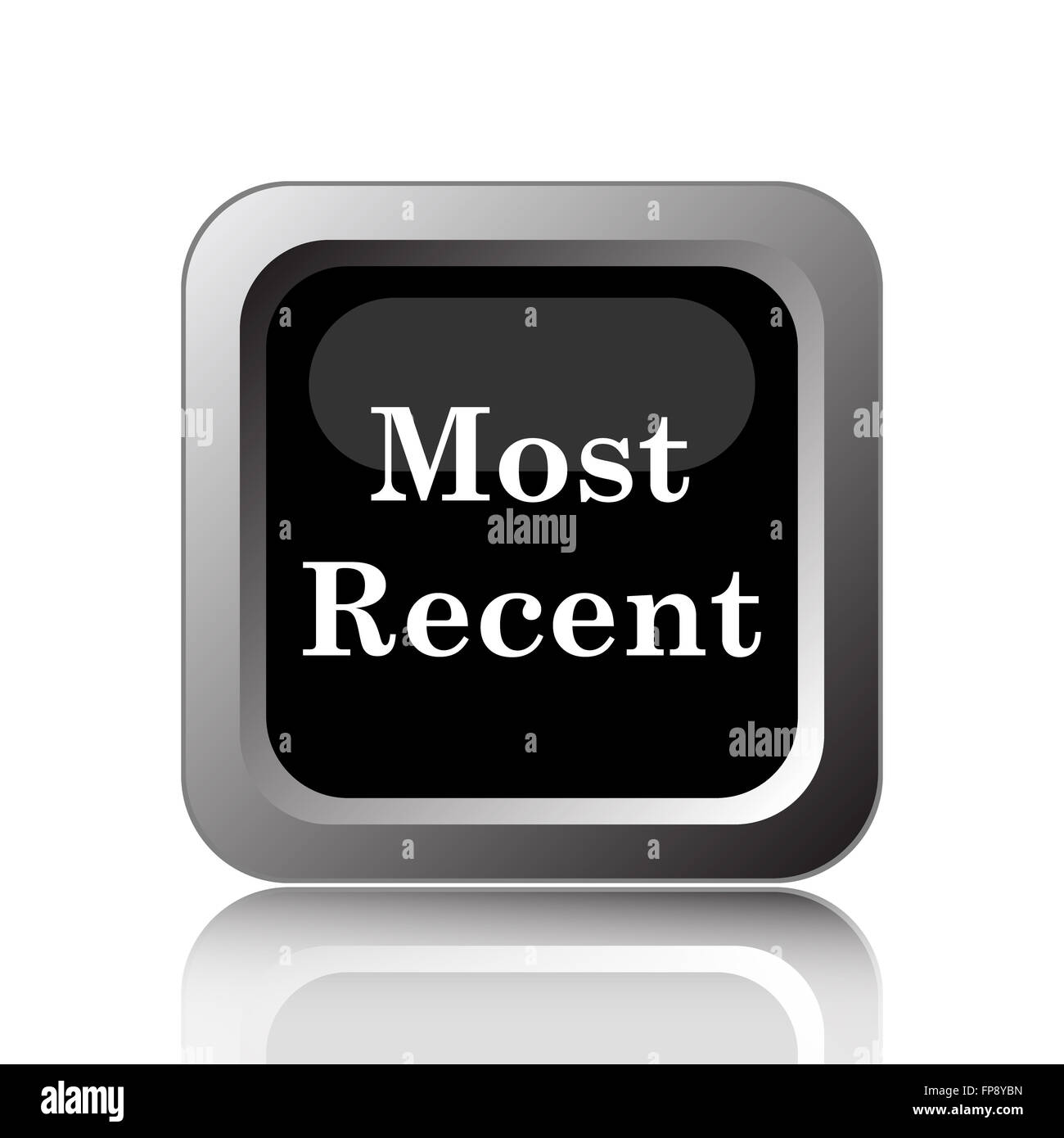 Most recent icon. Internet button on white background Stock Photo - Alamy