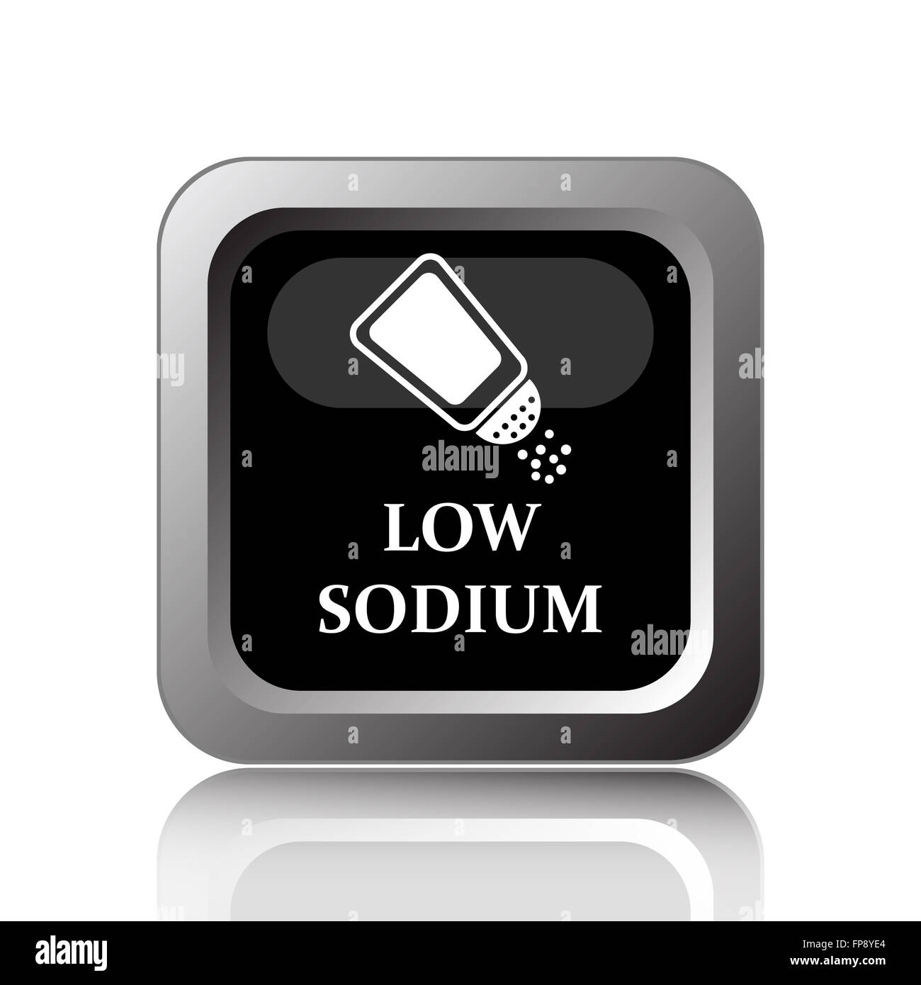 Low sodium icon. Internet button on white background Stock Photo - Alamy