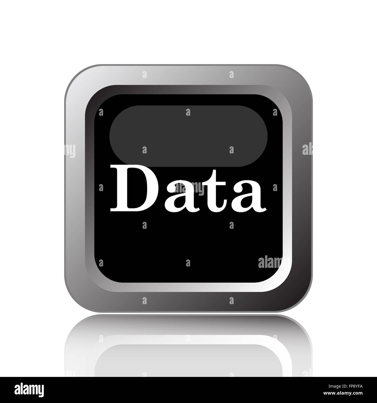 Data icon. Internet button on white background Stock Photo - Alamy