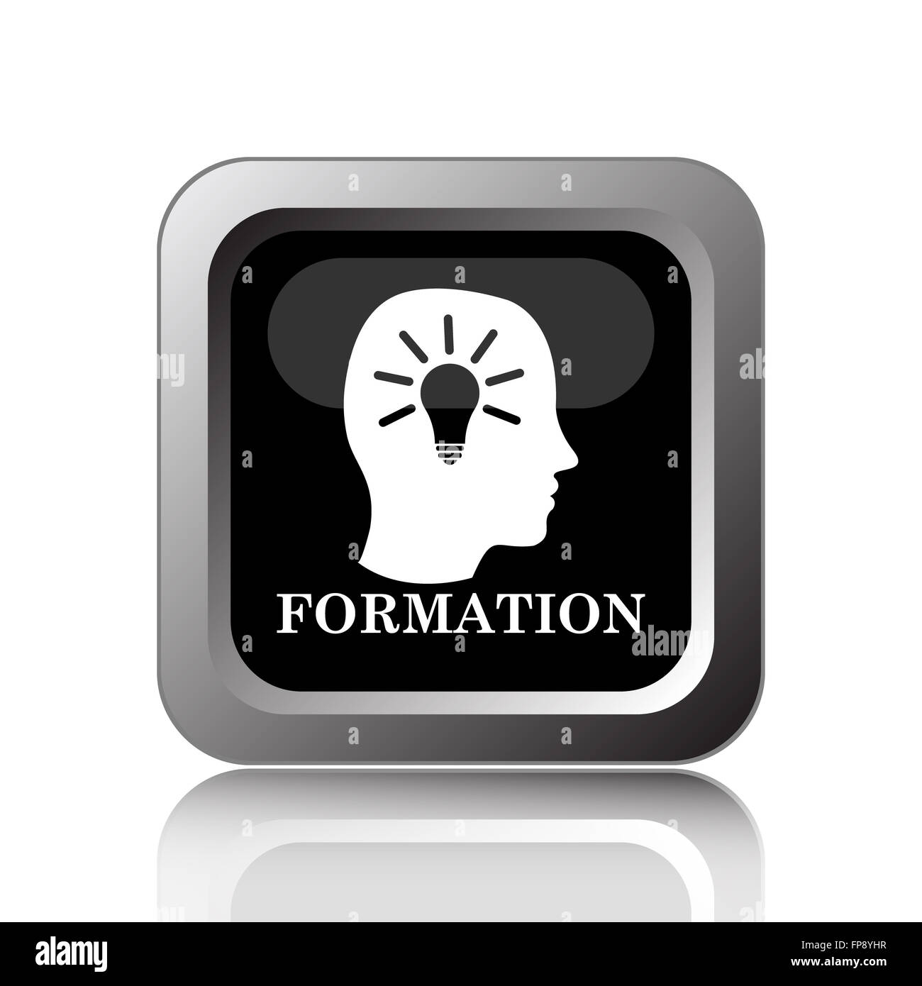 Formation icon. Internet button on white background Stock Photo - Alamy