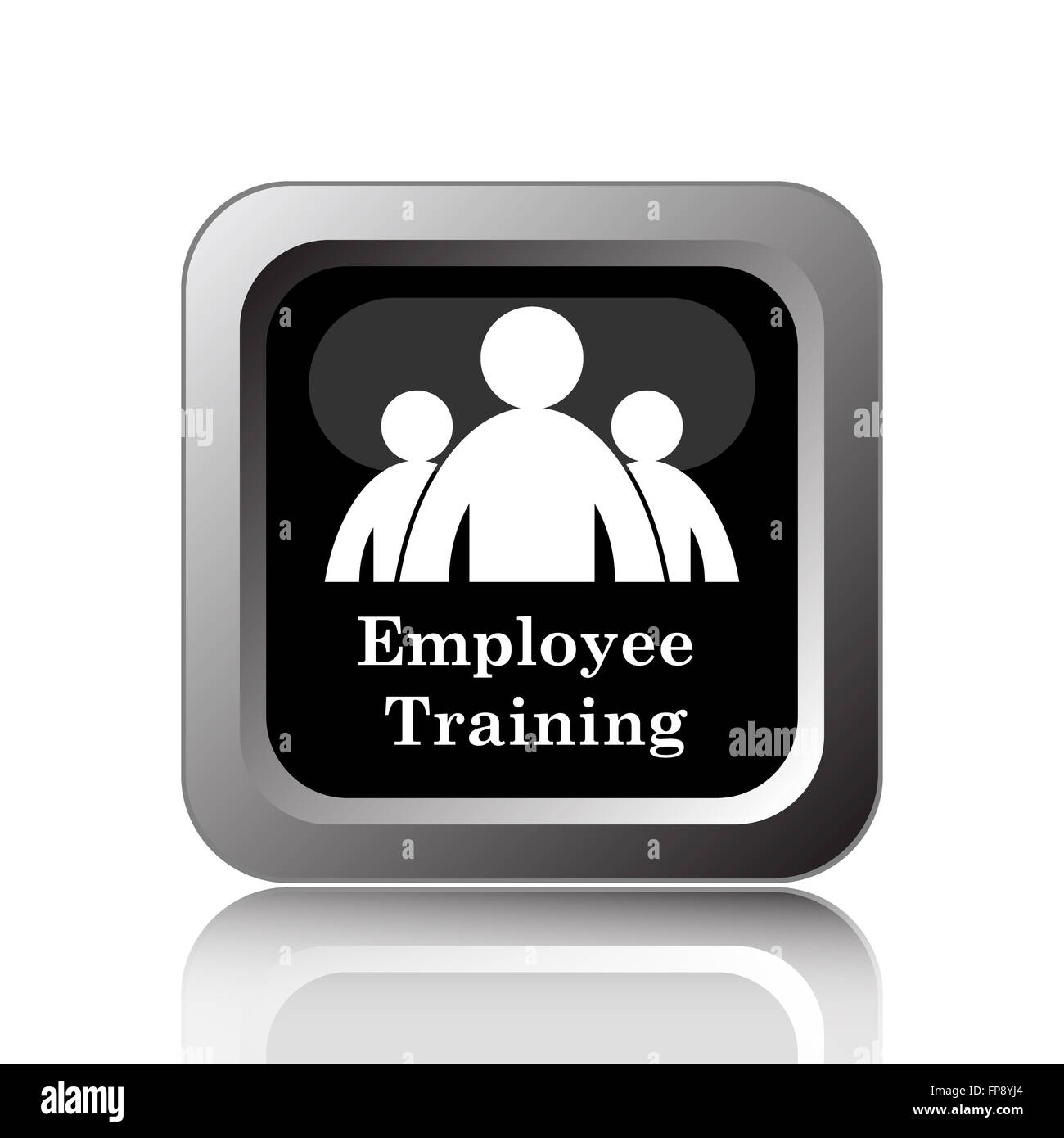 Employee training icon. Internet button on white background Stock Photo ...