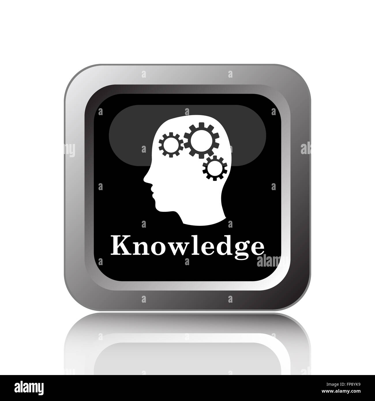 Knowledge icon. Internet button on white background Stock Photo - Alamy