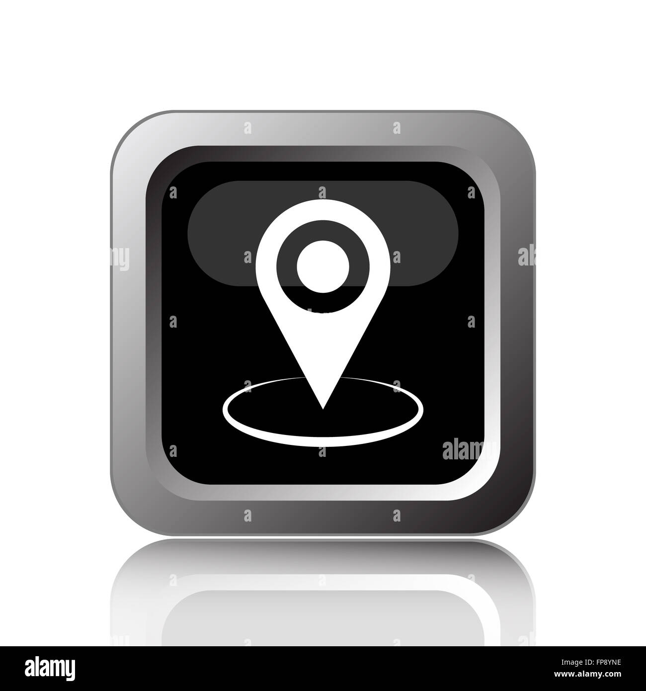 Pin location icon. Internet button on white background Stock Photo - Alamy