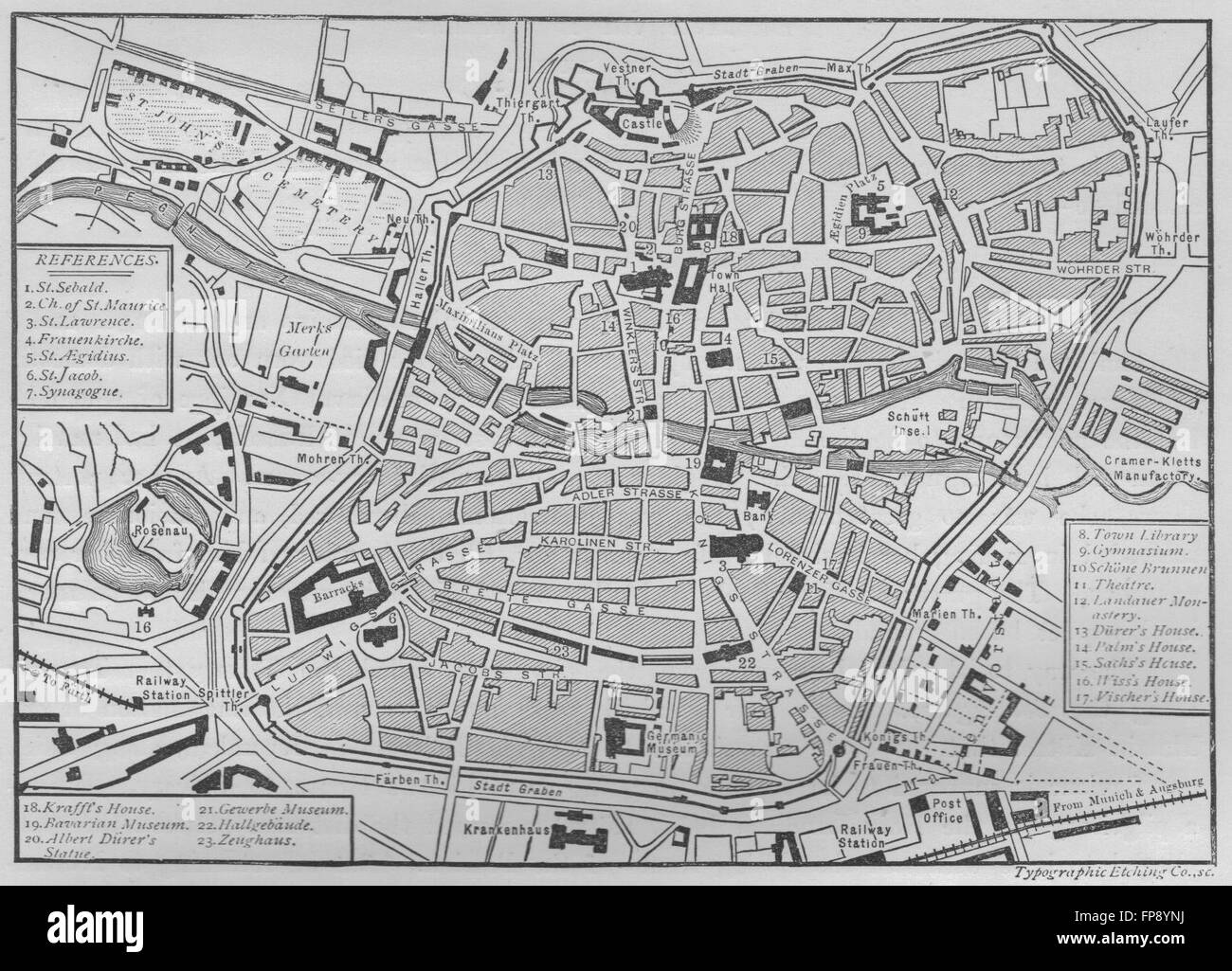 Map of nuremberg hi-res stock photography and images - Alamy