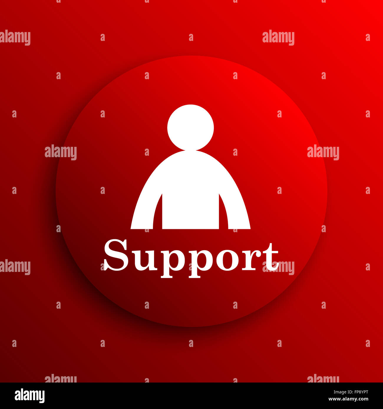 Support icon. Internet button on white background Stock Photo - Alamy