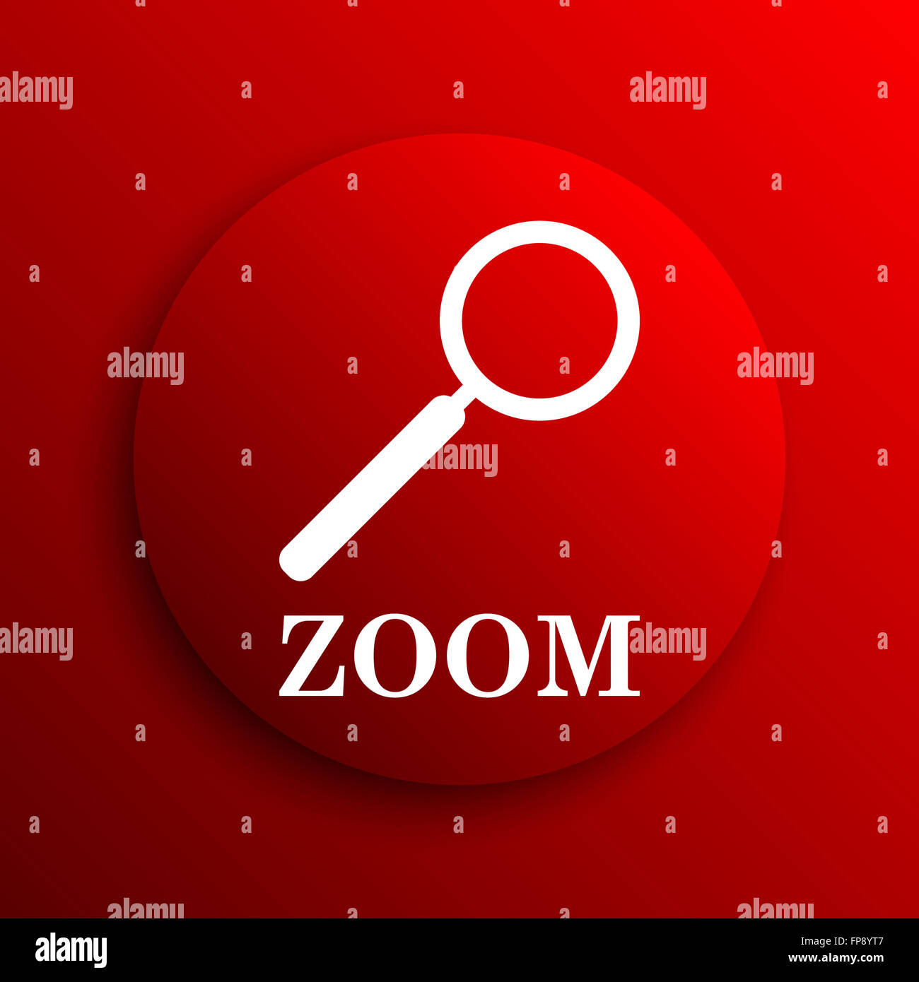 Zoom with loupe icon. Internet button on white background Stock Photo ...