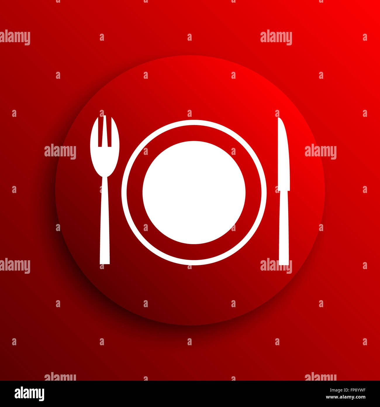 Restaurant icon. Internet button on white background Stock Photo - Alamy