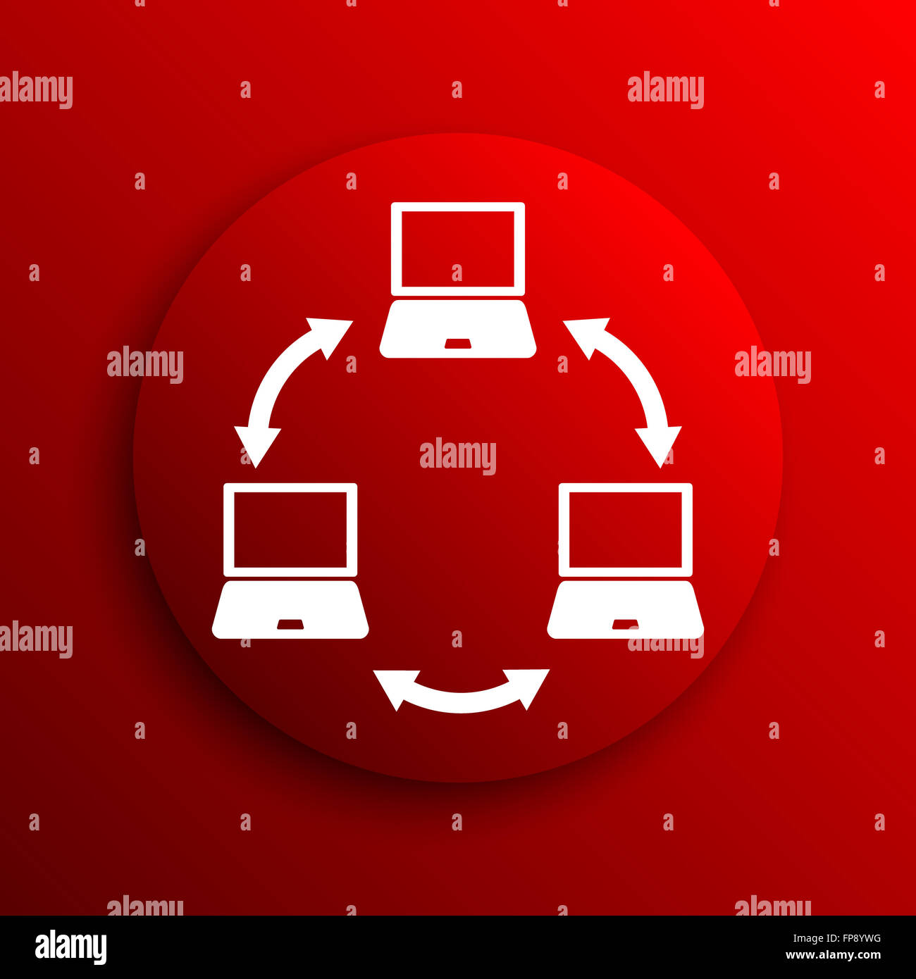 Computer network icon. Internet button on white background Stock Photo ...