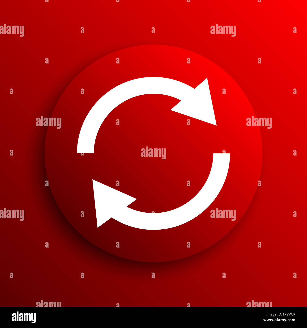 Reload two arrows icon. Internet button on white background Stock Photo ...