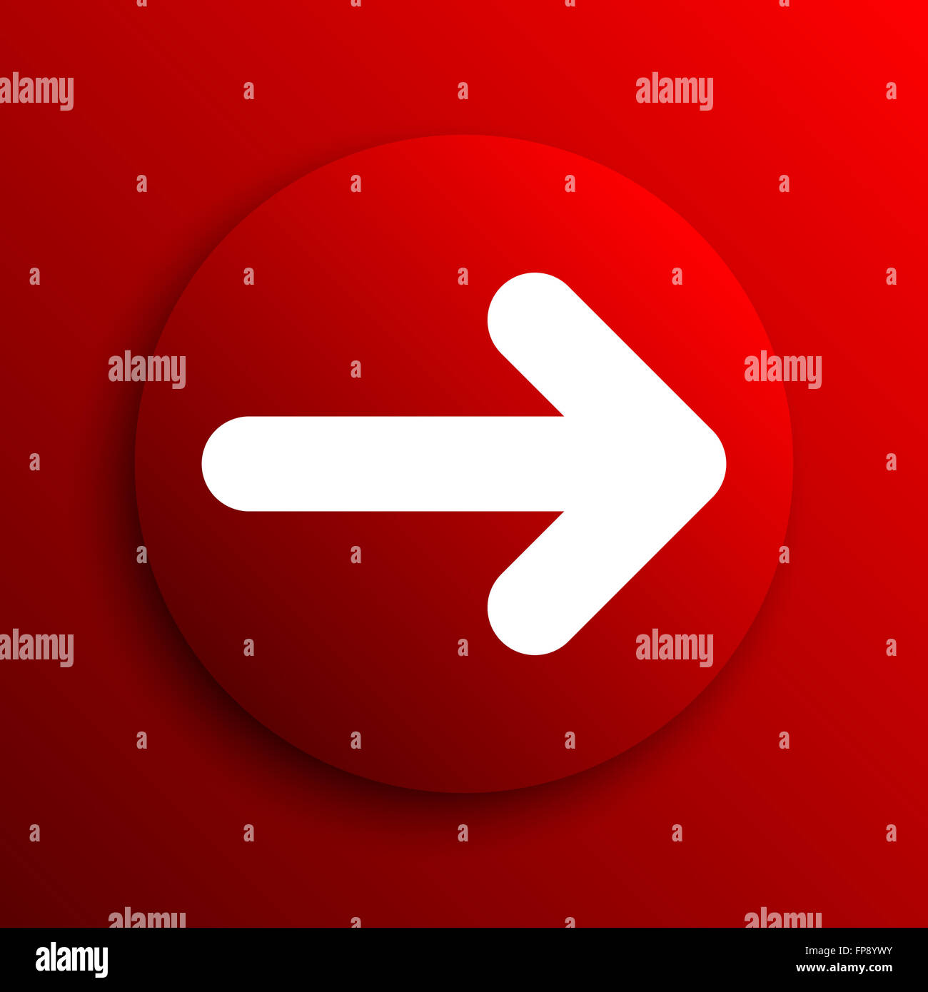 Right arrow icon. Internet button on white background Stock Photo - Alamy