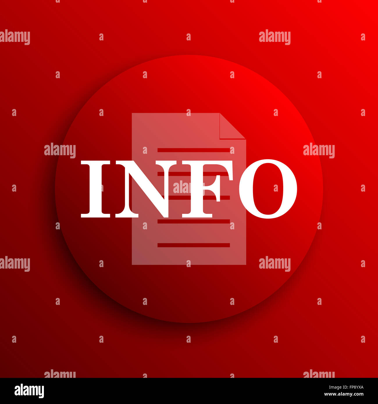 Info icon. Internet button on white background Stock Photo - Alamy