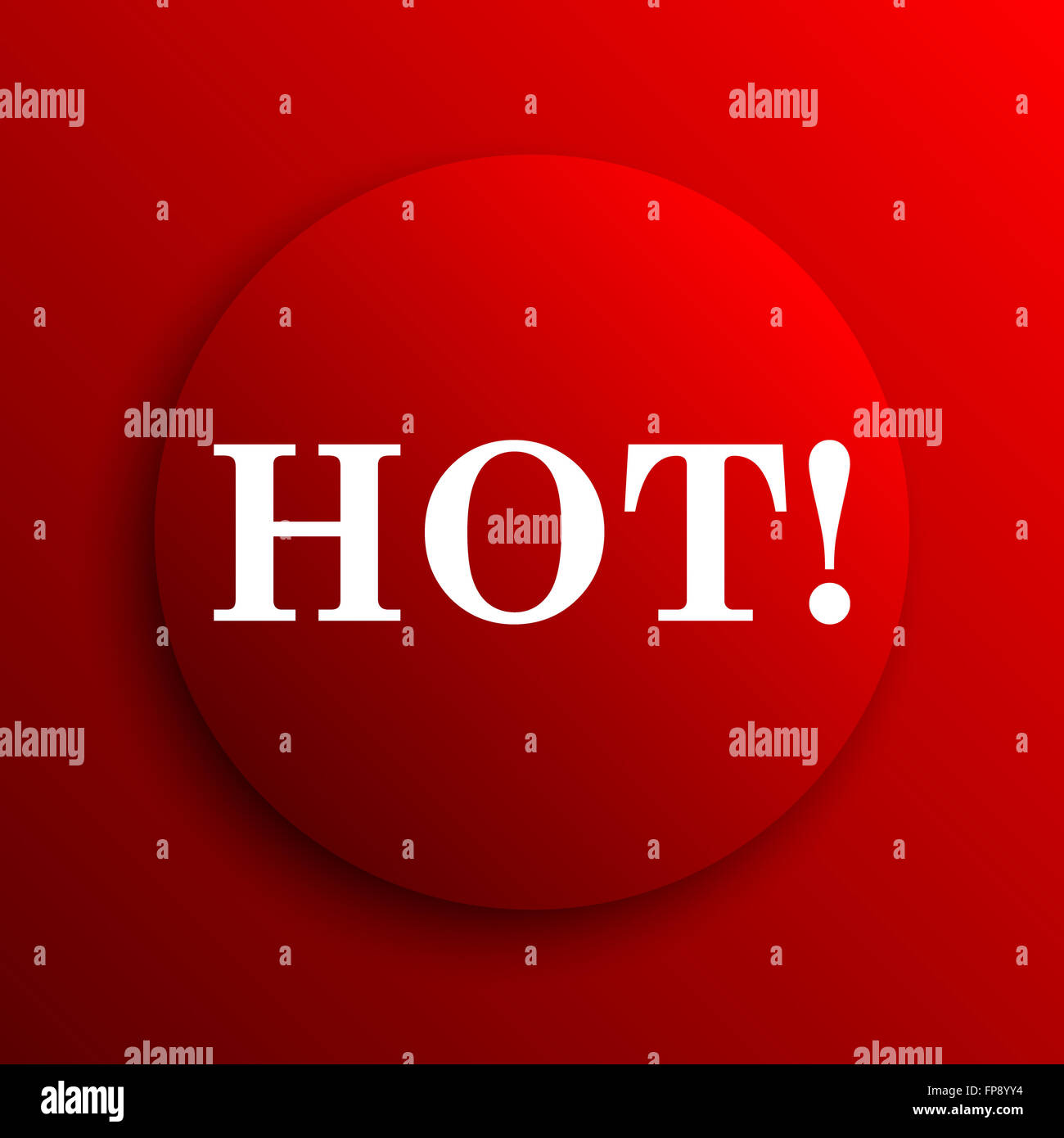 Hot icon. Internet button on white background Stock Photo - Alamy