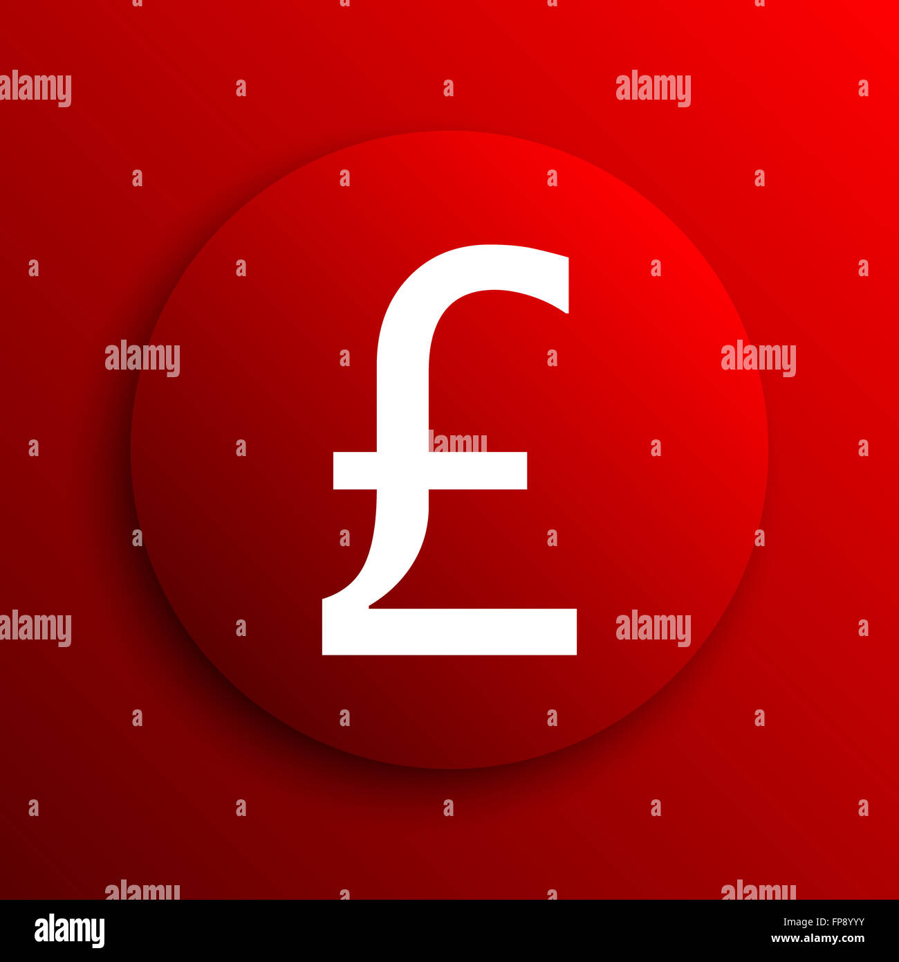 Pound icon. Internet button on white background Stock Photo - Alamy