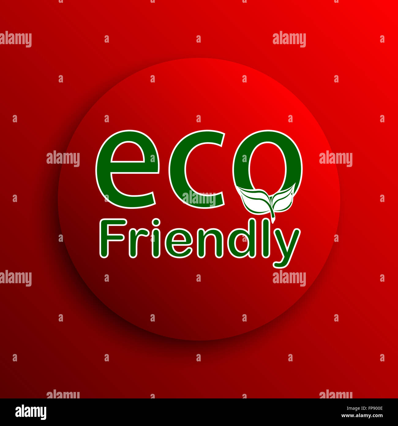 Eco Friendly icon. Internet button on white background Stock Photo - Alamy