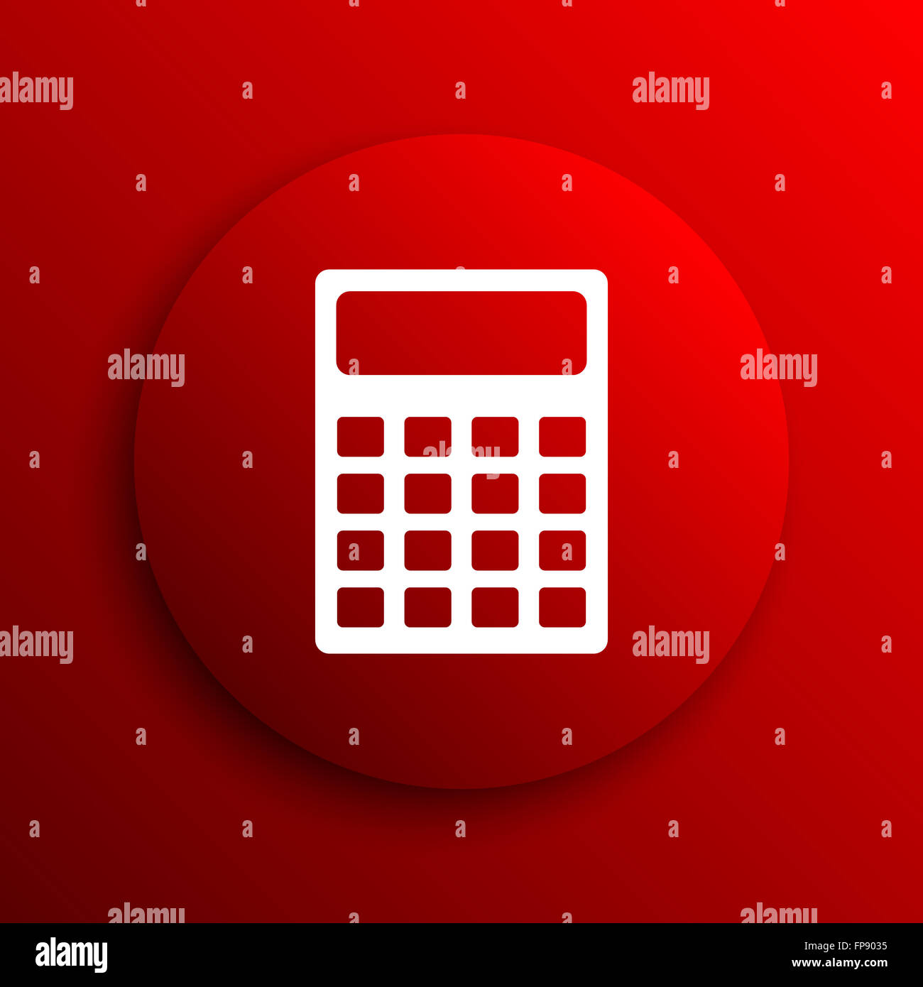 Calculator icon. Internet button on white background Stock Photo - Alamy