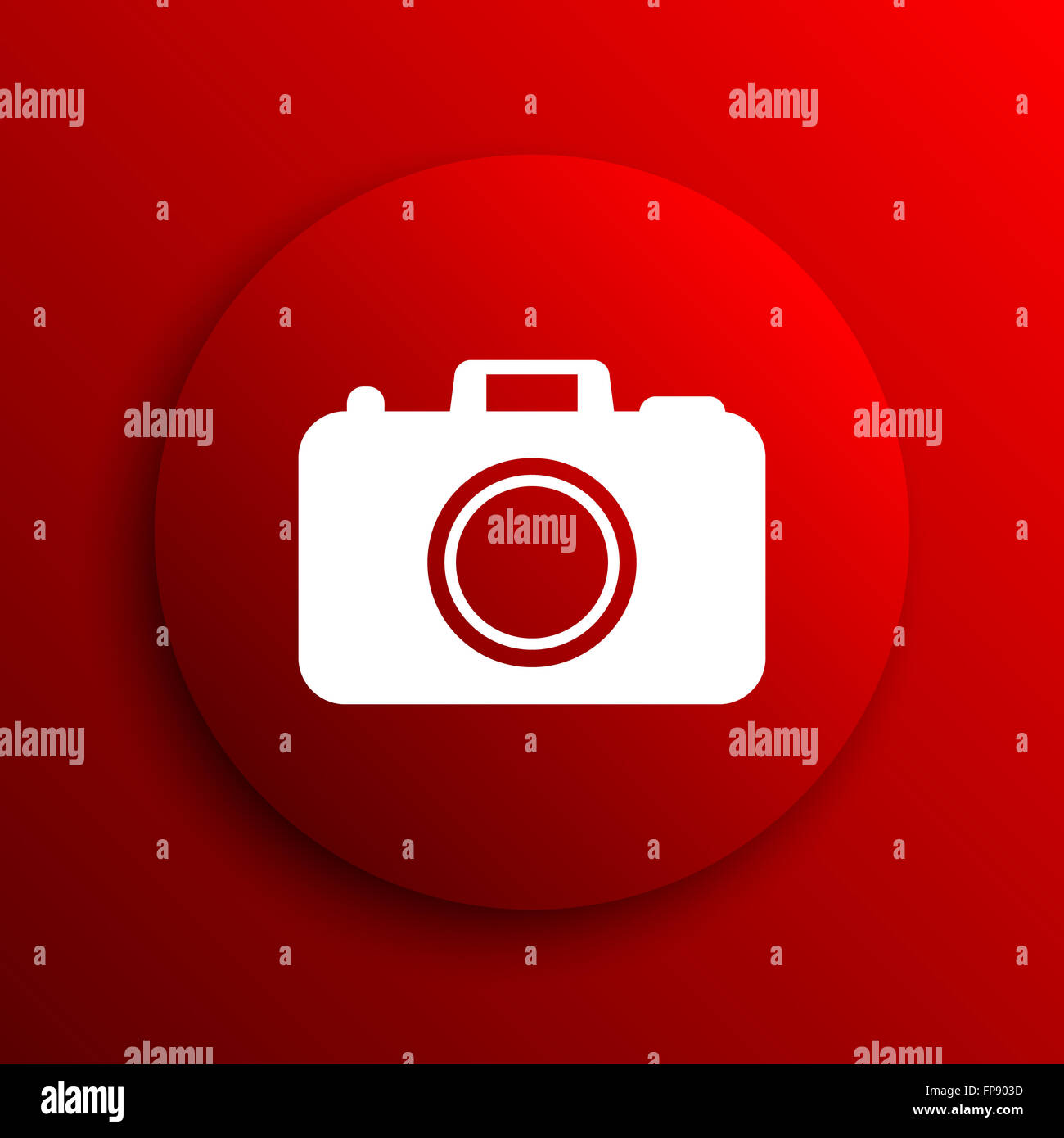 Photo camera icon. Internet button on white background Stock Photo - Alamy