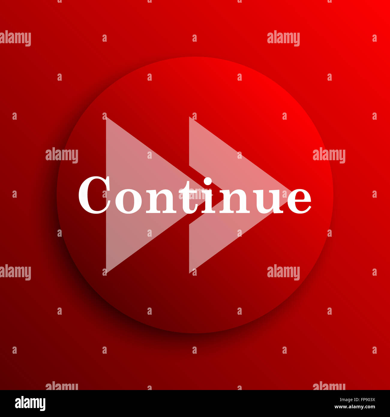 Continue icon. Internet button on white background Stock Photo - Alamy