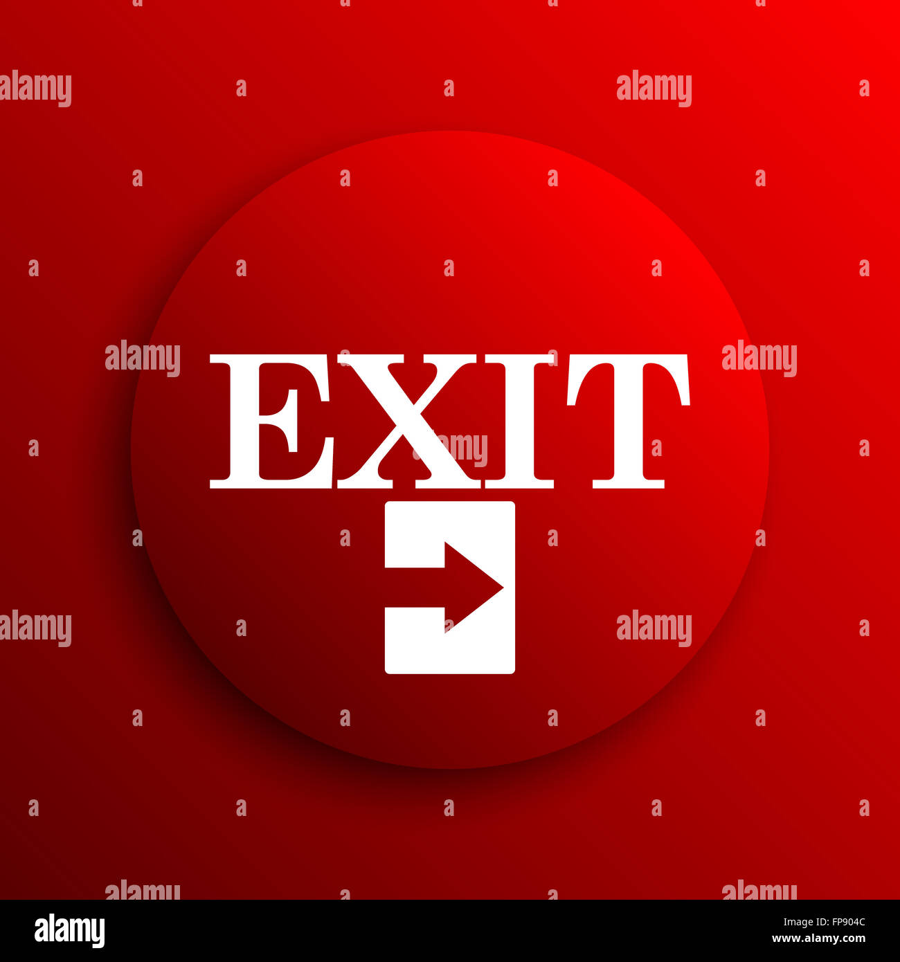 Exit icon. Internet button on white background Stock Photo - Alamy