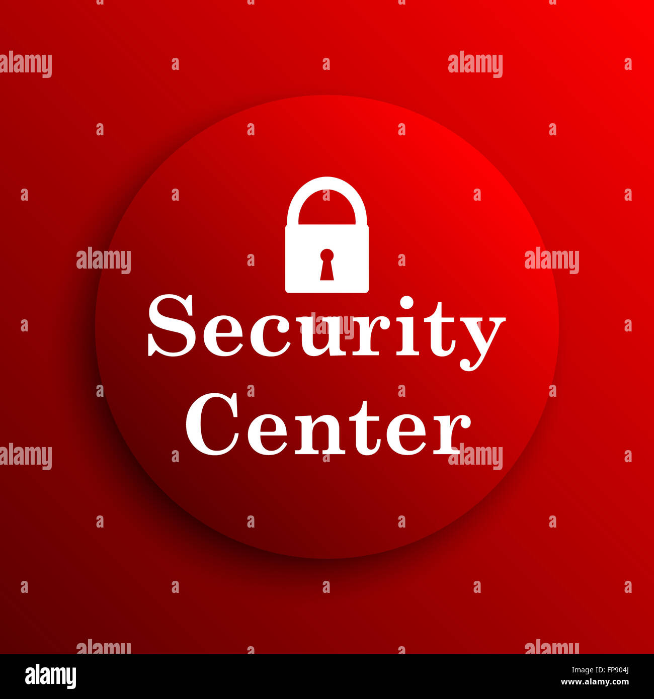 Security center icon. Internet button on white background Stock Photo ...