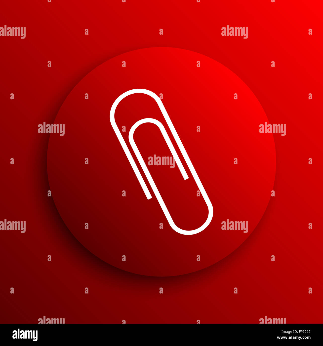 Paperclip icon. Internet button on white background Stock Photo - Alamy