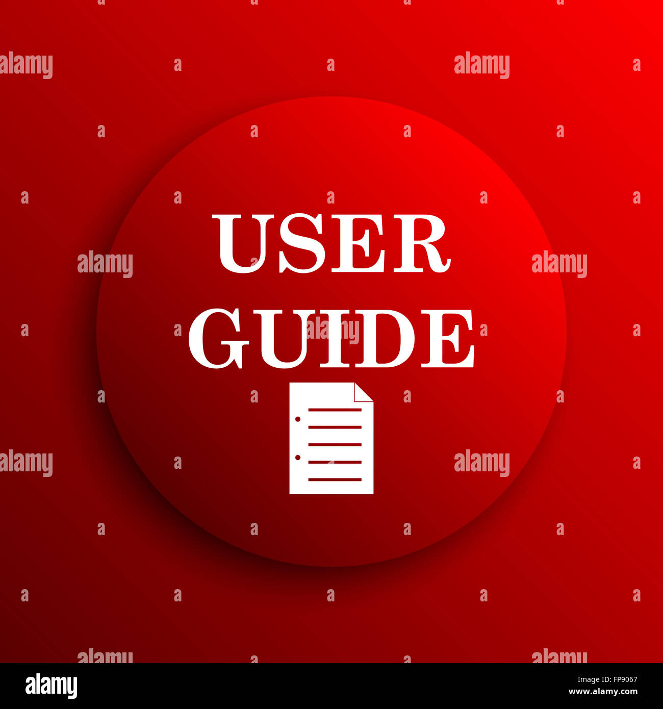 User guide icon. Internet button on white background Stock Photo - Alamy
