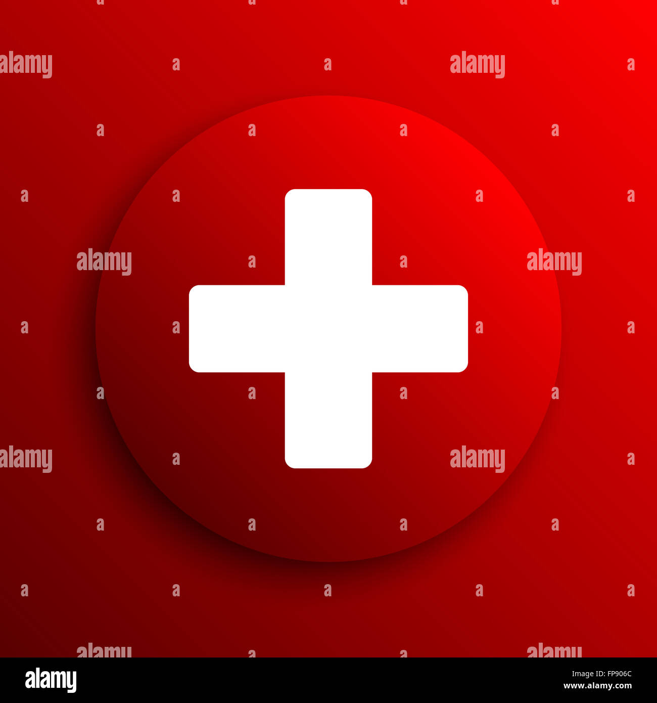 Medical cross icon. Internet button on white background Stock Photo - Alamy