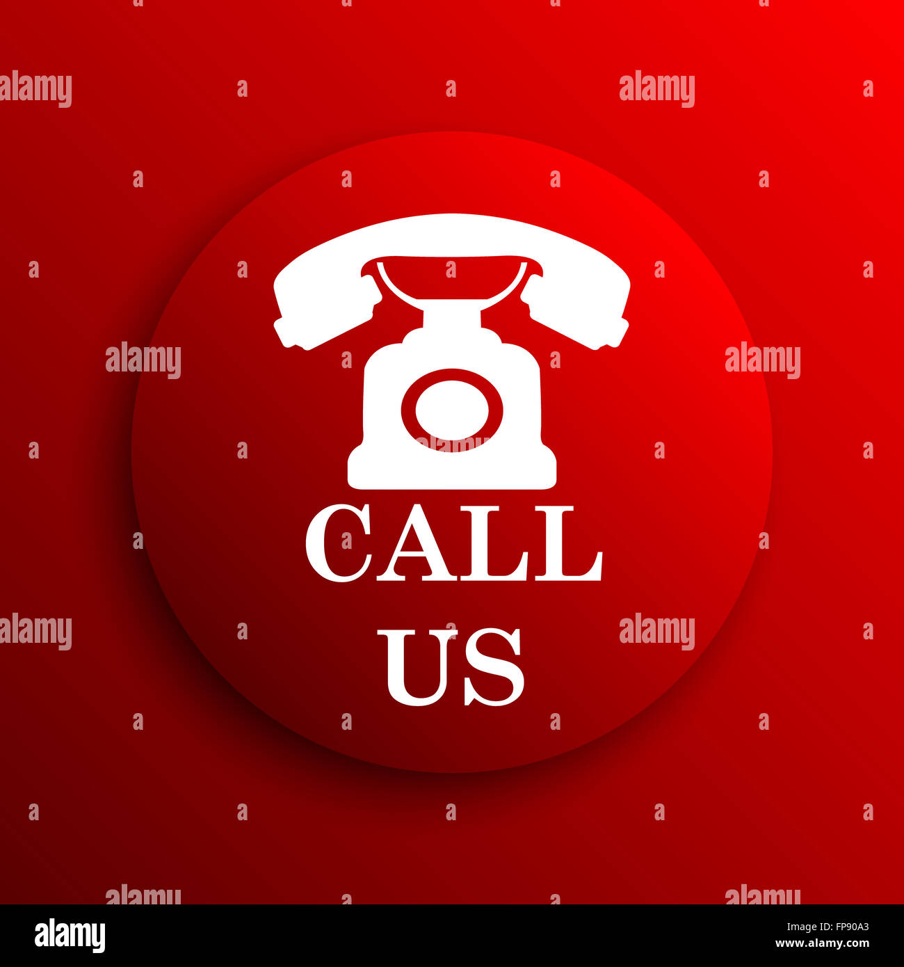 Call us icon. Internet button on white background Stock Photo - Alamy